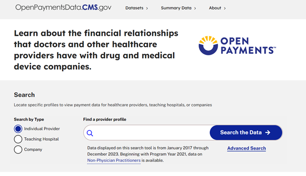 Explore the Open Payments Data | CMS